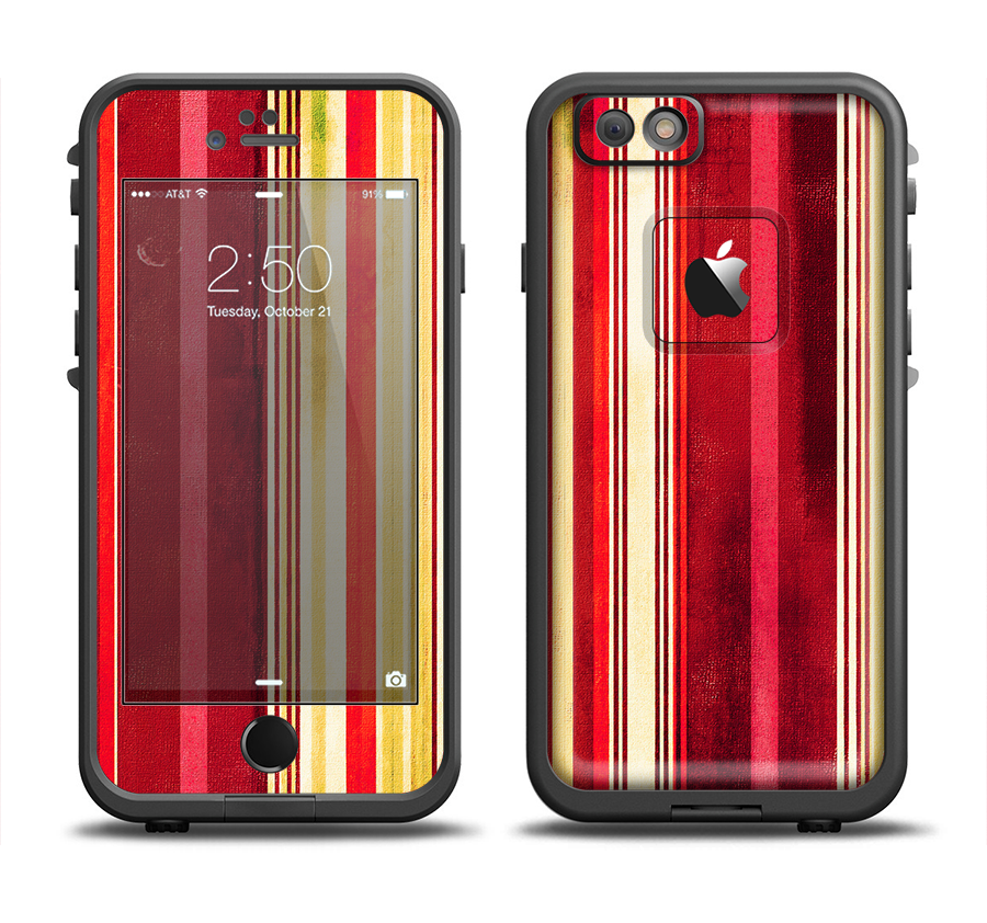 the vintage red yellow grunge striped Apple iPhone 6/6s Plus LifeProof ...