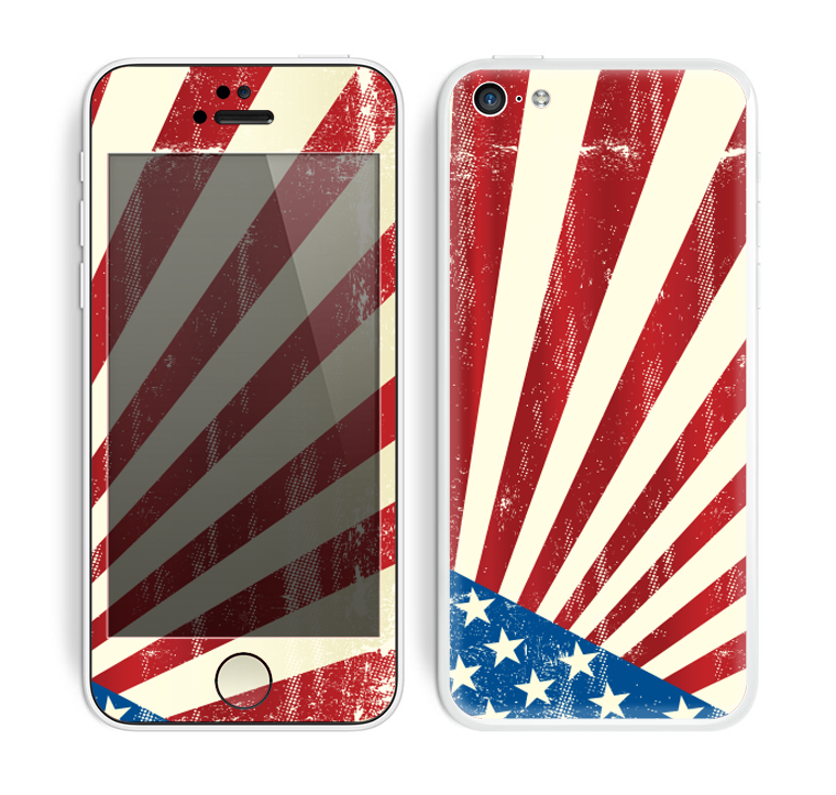 The Vintage Tan American Flag Skin for the Apple iPhone 5c – DesignSkinz