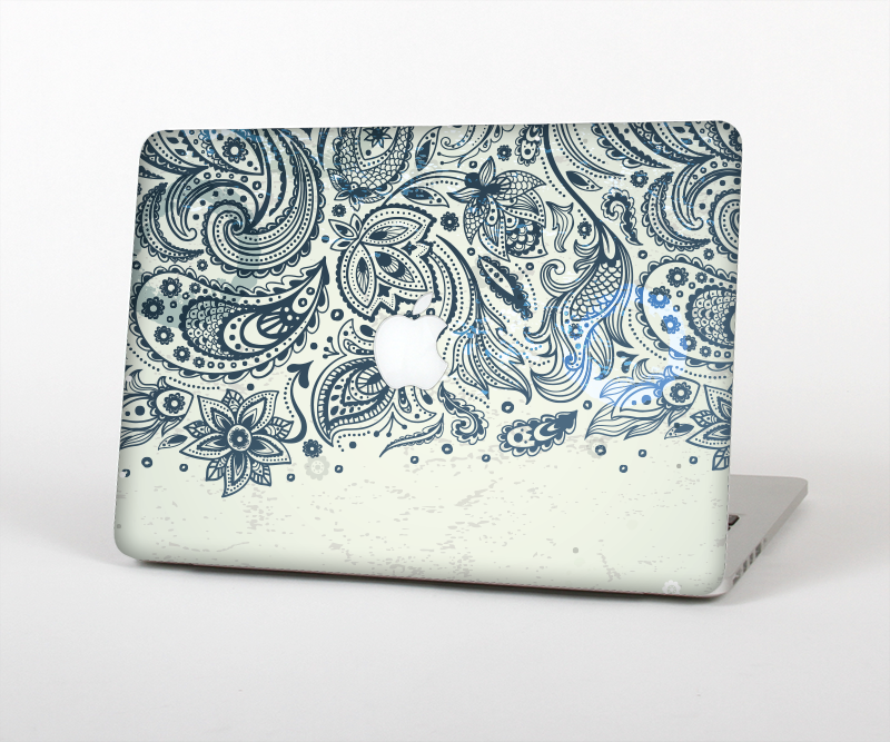 The Vintage Tan & Black Top Swirled Design Skin Set for the Apple MacB ...
