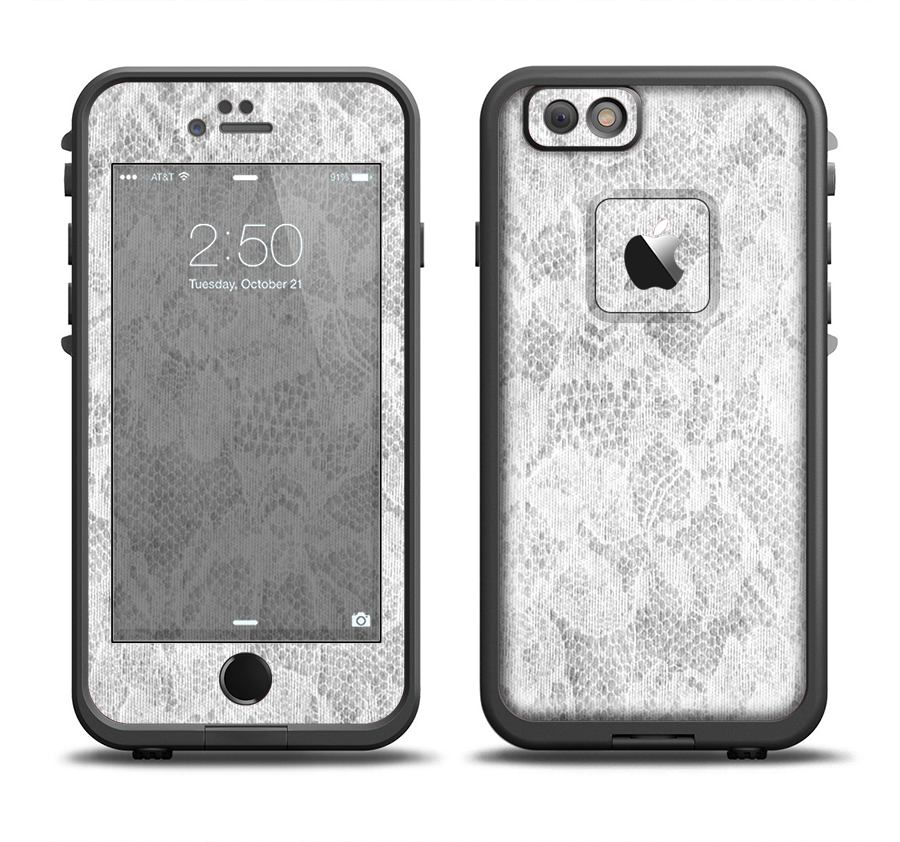 the white textured lace Apple iPhone 6/6s Plus LifeProof Fre Case Skin ...