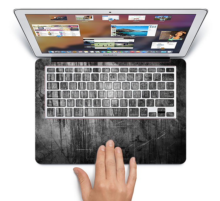 The Grunge Scratched Metal Skin Set for the Apple MacBook Pro 15" with ...