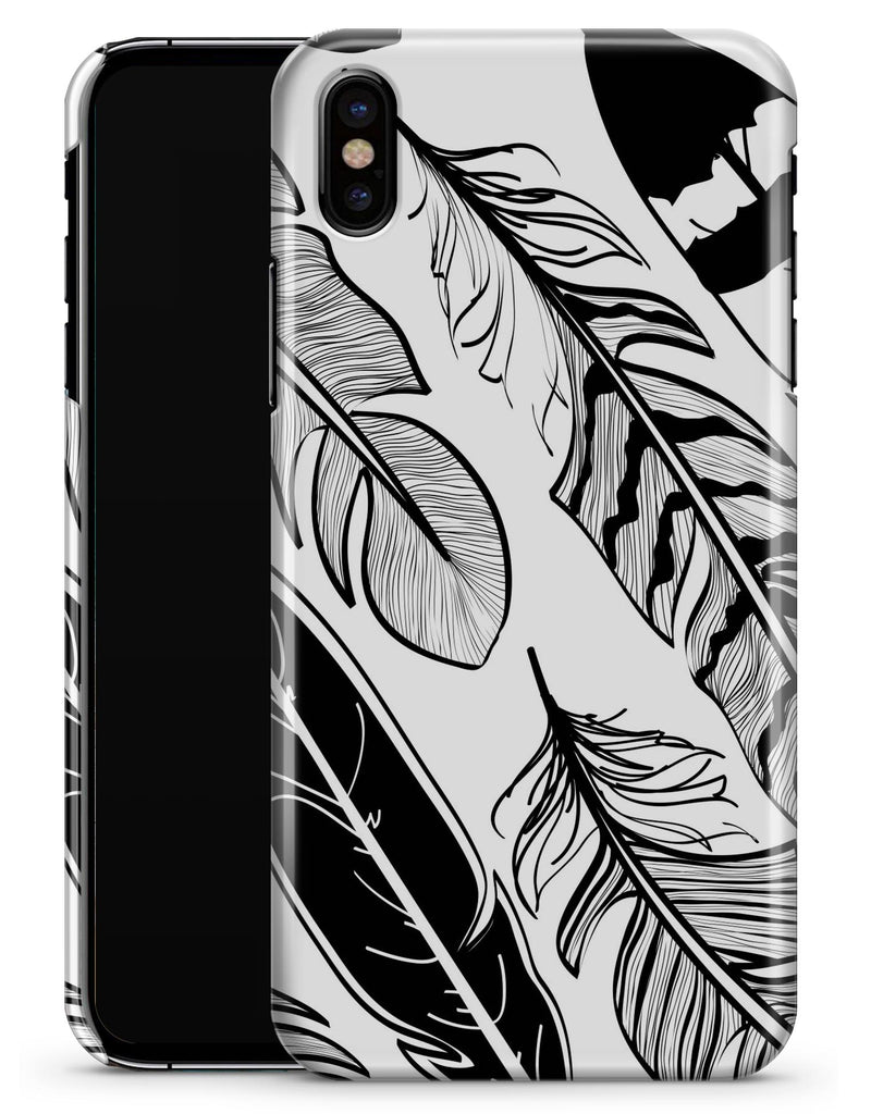Vector Black and White Feathers - iPhone X Clipit Case – DesignSkinz