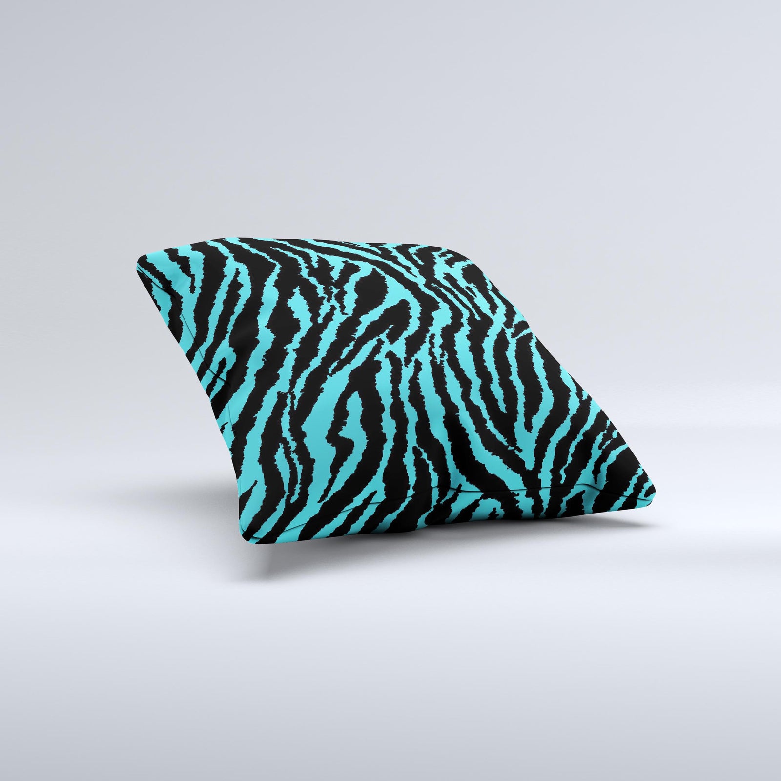 Vector Teal Zebra Print Ink-Fuzed Decorative Throw Pillow – DesignSkinz