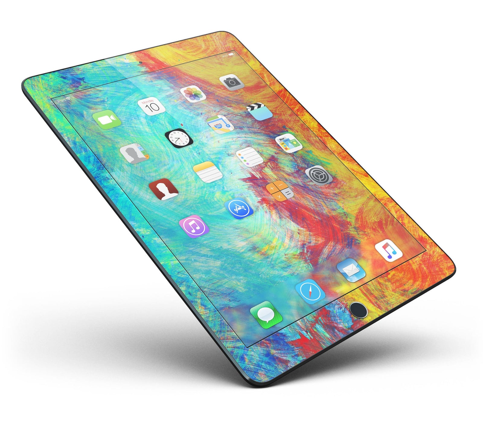 Vibrant Colored Messy Painted Canvas Full Body Skin for the iPad Pro ...