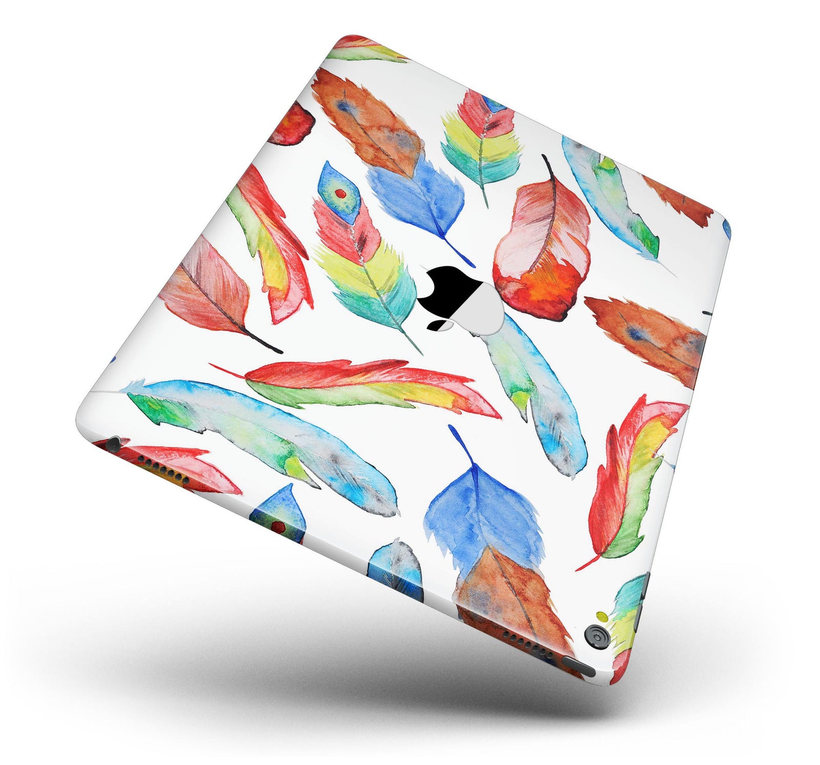Vibrant Colorful Brushed Feathers Full Body Skin for the iPad Pro (12 ...