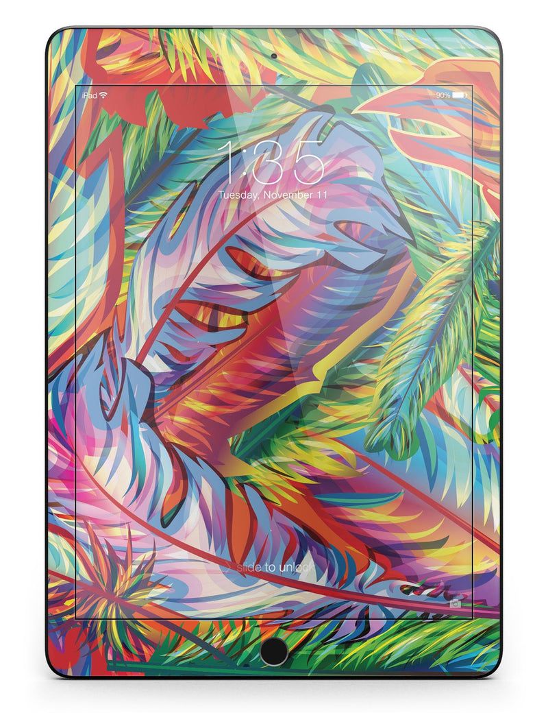 Vibrant Colorful Feathers Full Body Skin for the iPad Pro (12.9" or 9 ...