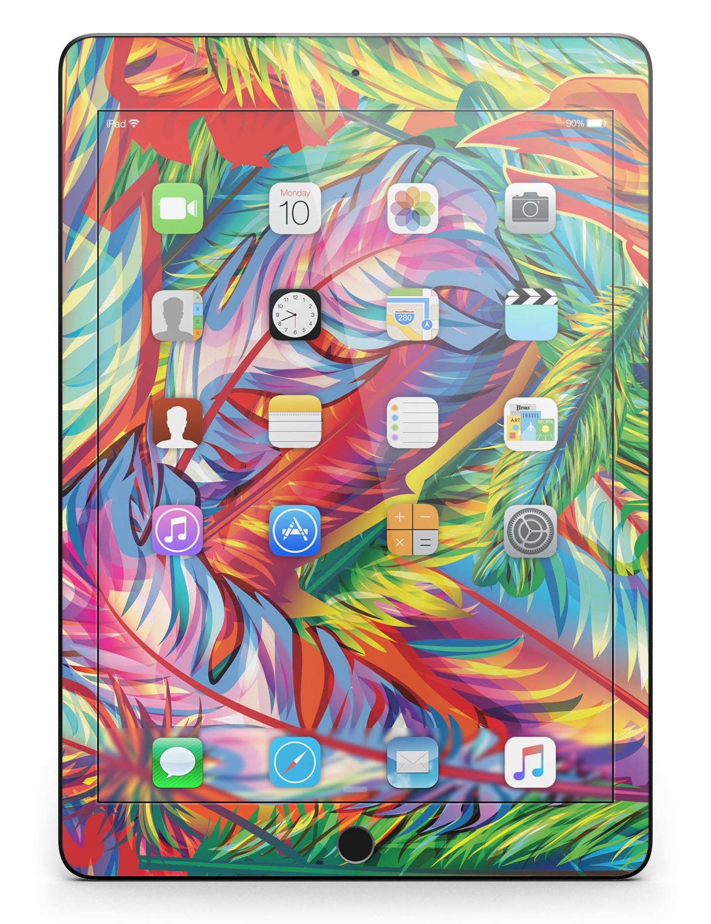 Vibrant Colorful Feathers Full Body Skin for the iPad Pro (12.9" or 9 ...
