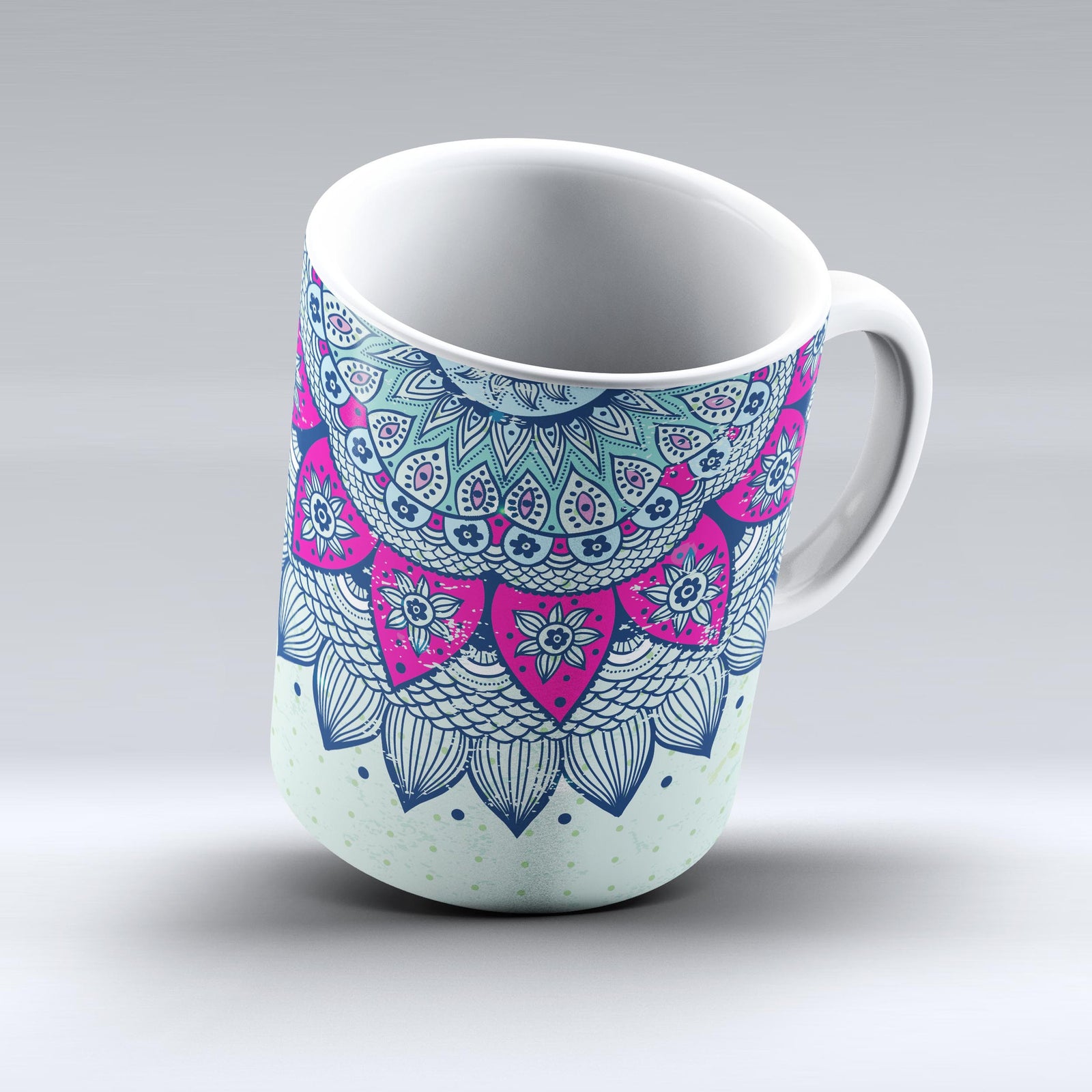 The Vintage Mandala ink-Fuzed Ceramic Coffee Mug – DesignSkinz