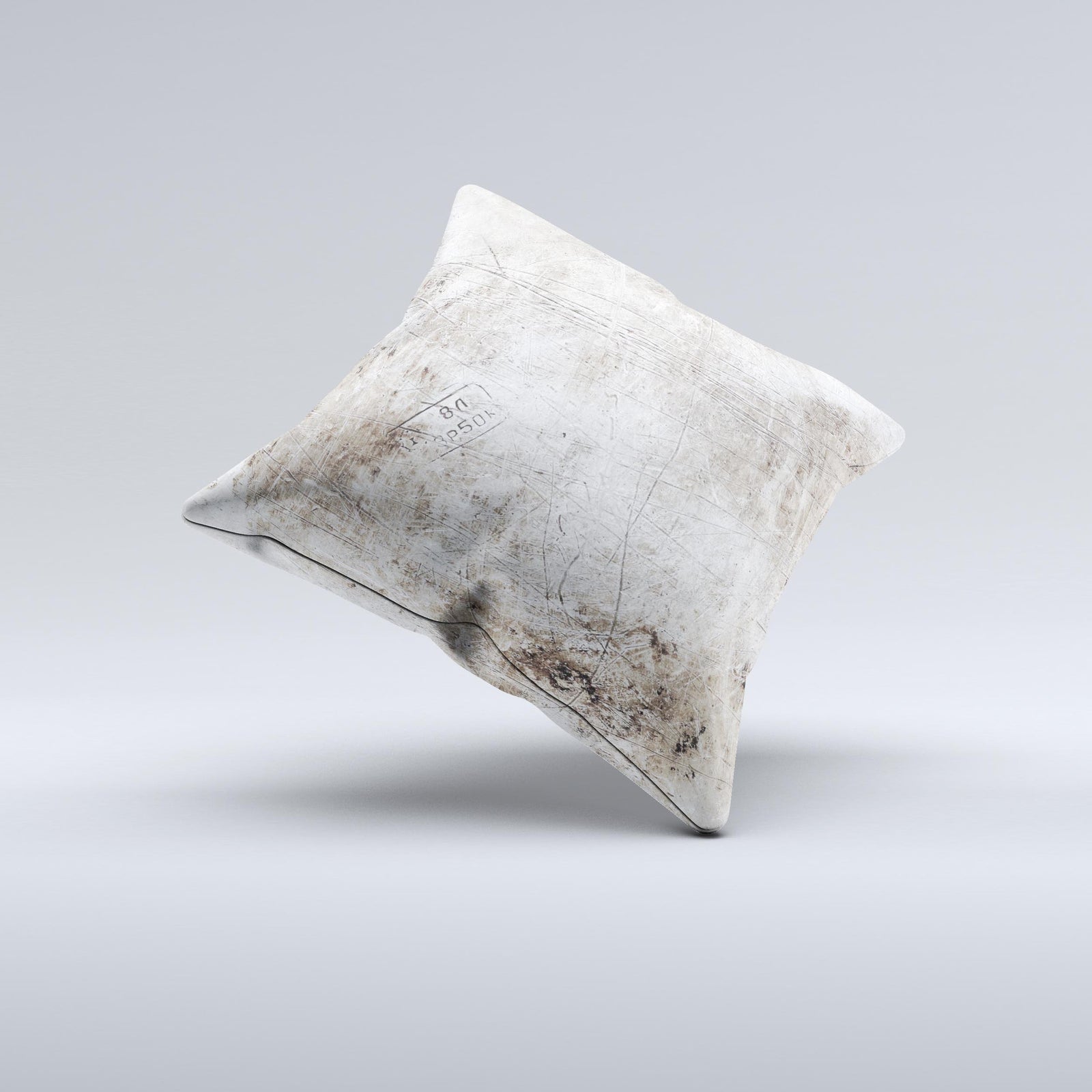 Vintage Scratched and Worn Surface ink-Fuzed Decorative Throw Pillow ...