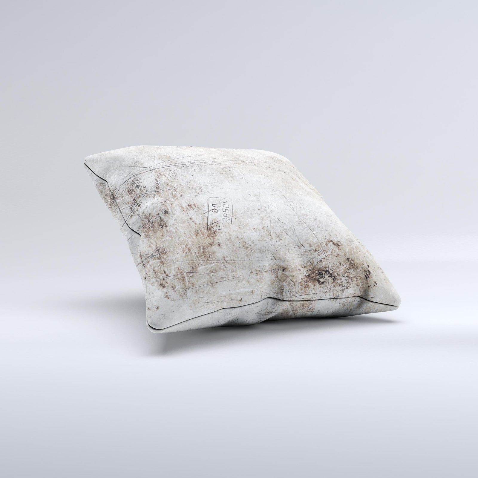 Vintage Scratched and Worn Surface ink-Fuzed Decorative Throw Pillow ...