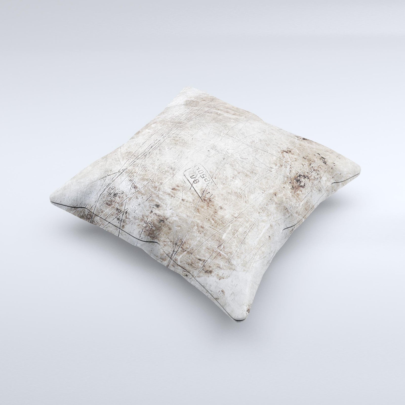 Vintage Scratched and Worn Surface ink-Fuzed Decorative Throw Pillow ...