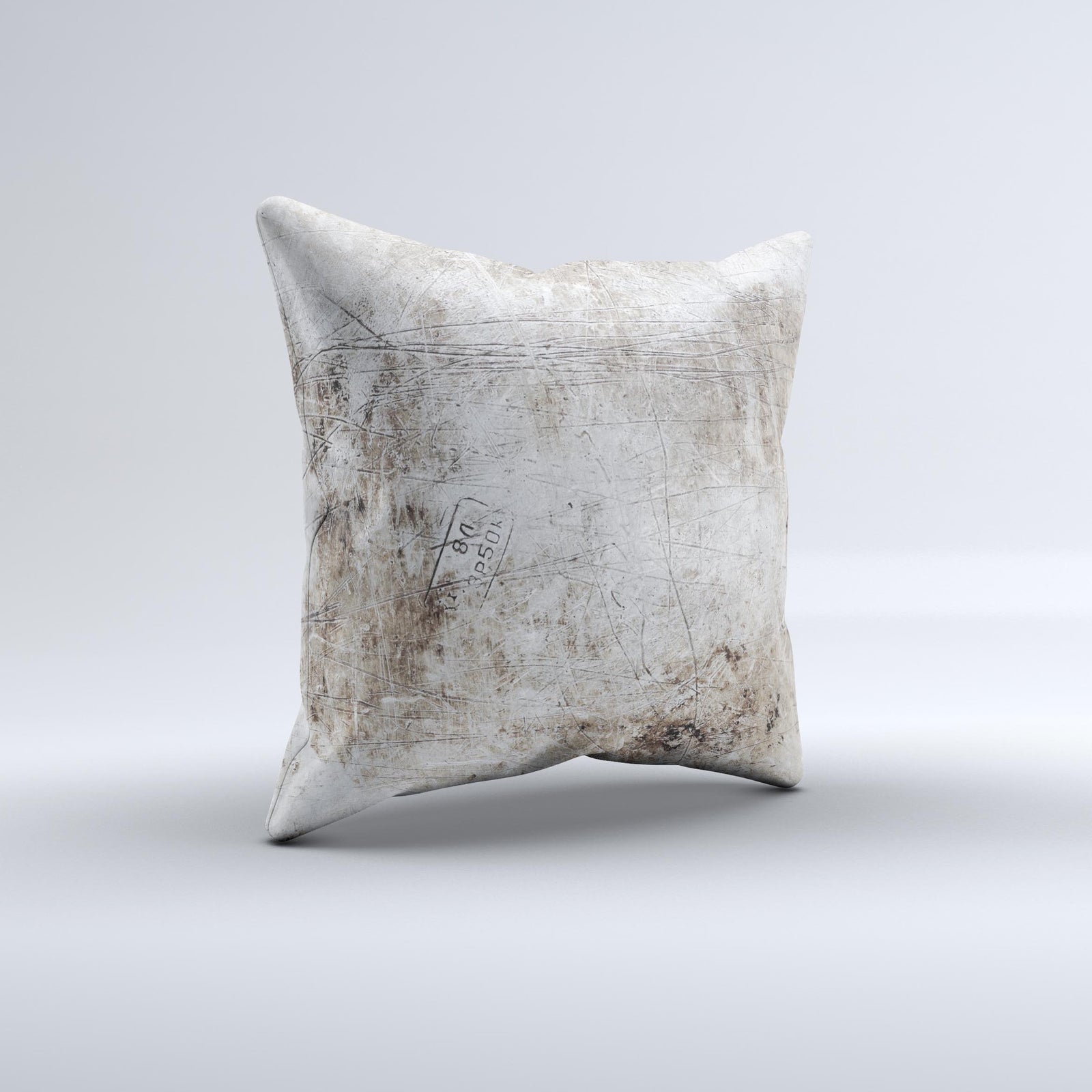 Vintage Scratched and Worn Surface ink-Fuzed Decorative Throw Pillow ...
