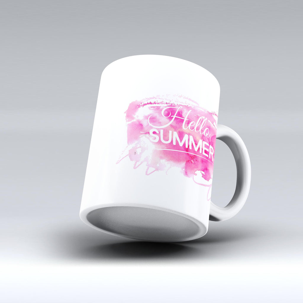 The Vivid Pink Hello Summer ink-Fuzed Ceramic Coffee Mug – DesignSkinz