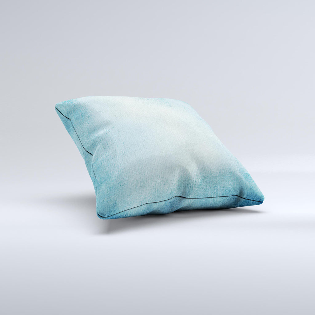 WaterColor Blue Texture Panel Ink-Fuzed Decorative Throw Pillow ...