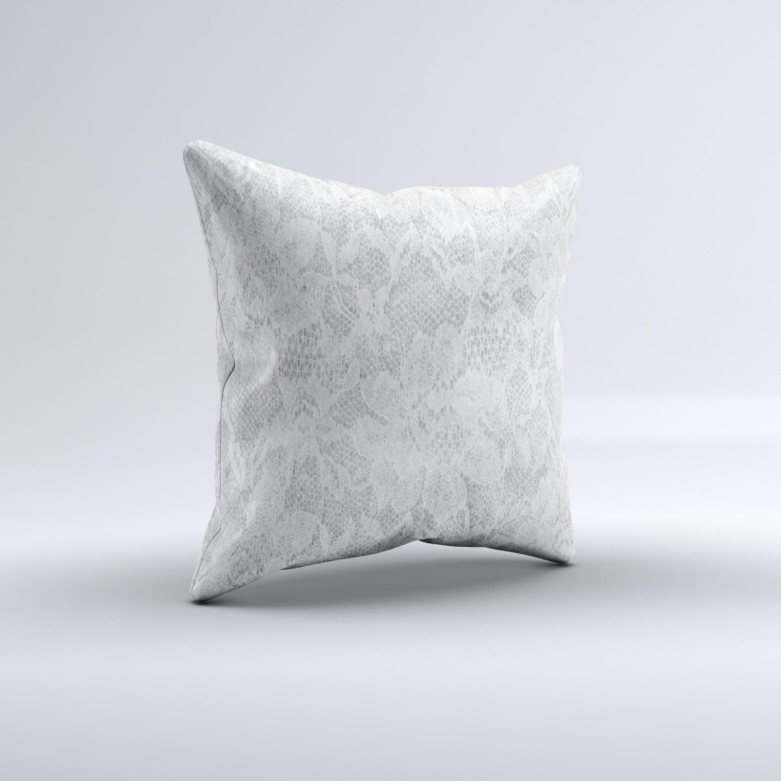 White Textured Lace Ink-Fuzed Decorative Throw Pillow – DesignSkinz