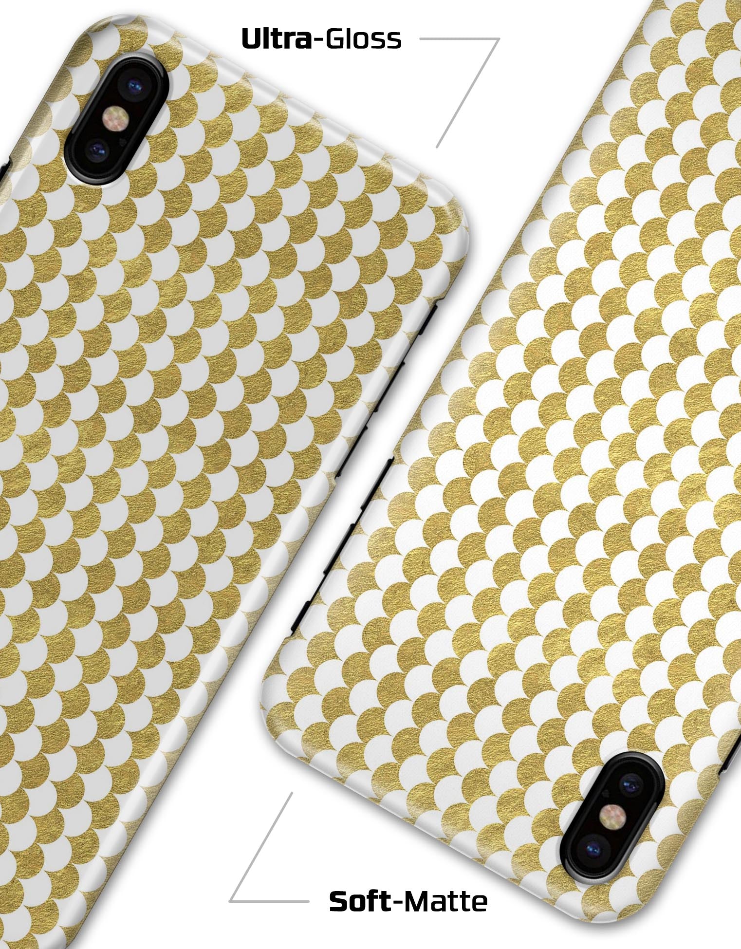 White and Gold Foil v4 - iPhone X Clipit Case – DesignSkinz