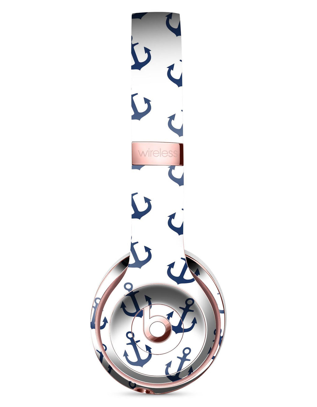 White and Navy Micro Anchors Full-Body Skin Kit for the Beats by Dre S ...