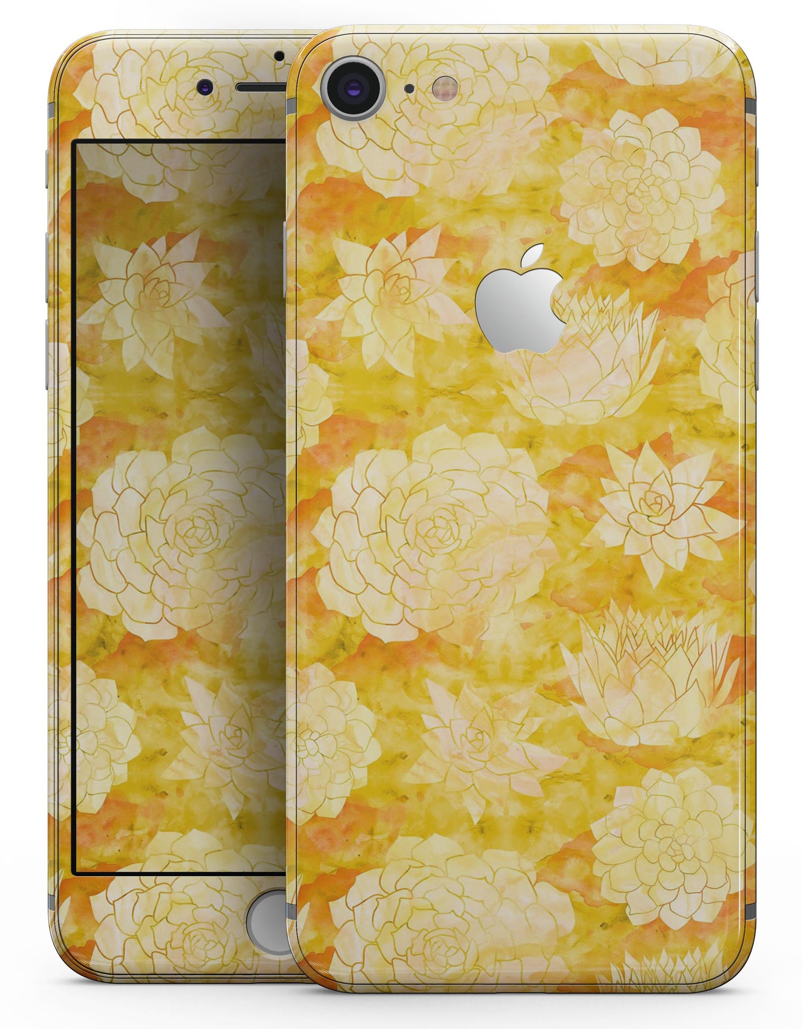 Yellow Floral Succulents - Skin-kit for the iPhone 8 or 8 Plus ...
