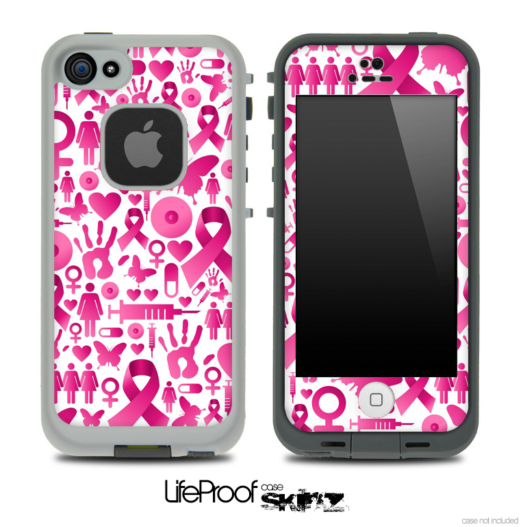 Breast Cancer Awareness Skin for the iPhone 5 or 4/4s LifeProof Case ...
