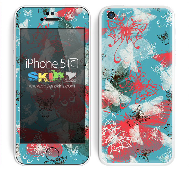 Colorful Abstract Butterfly V2 Skin For The iPhone 5c – DesignSkinz