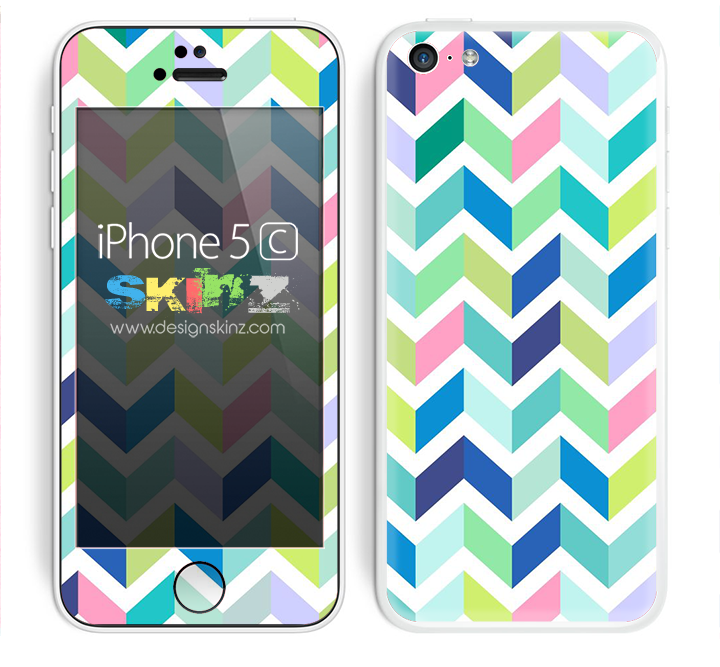 Multiple Colored Chevron Pattern Segments V9 Print Skin For The iPhone ...