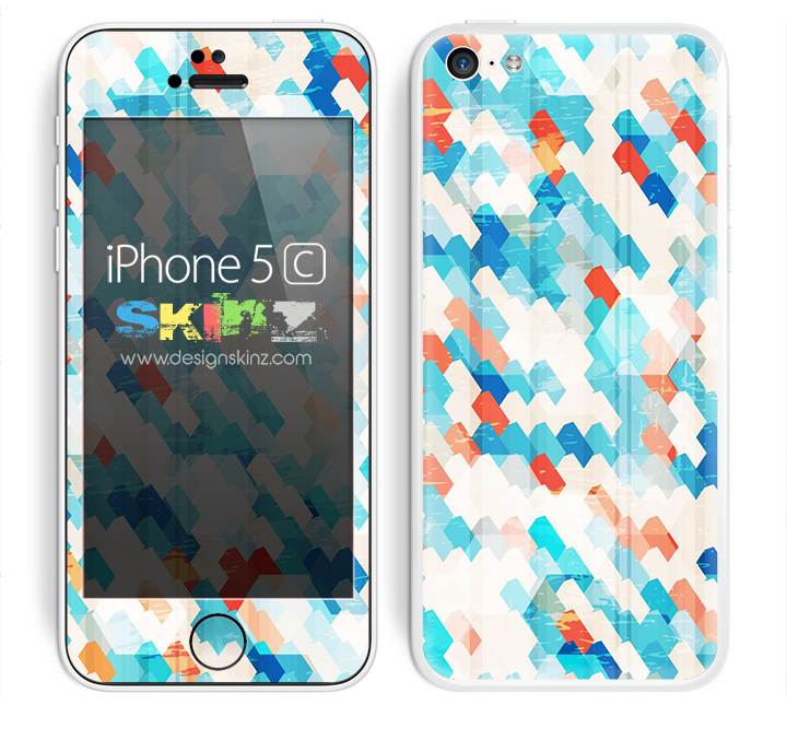 Abstract Tiled Turquoise Textured Pattern Skin For The iPhone 5c ...
