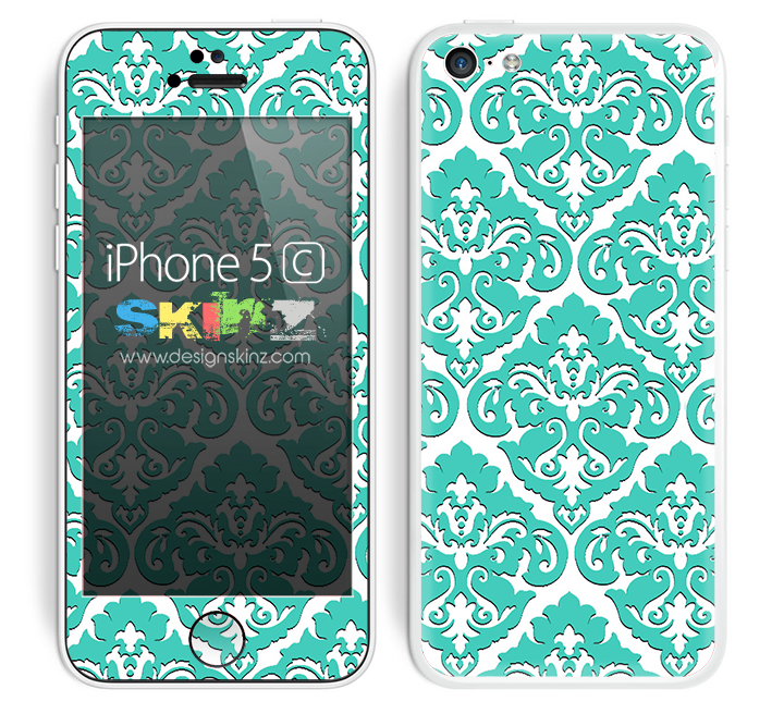 Mirrored V2 Mint and White Skin For The iPhone 5c – DesignSkinz